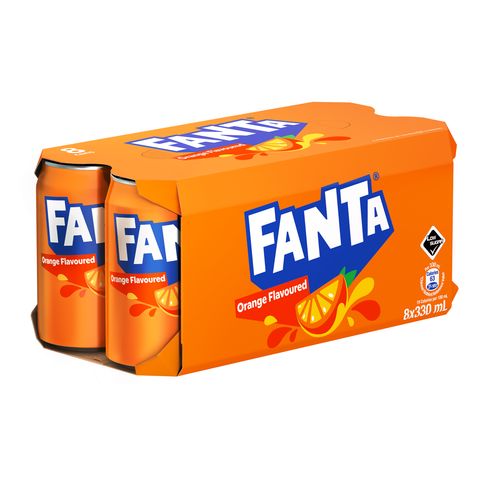 Fanta Orange Flavor Soda 330ml X 8 delivery in Hong Kong | foodpanda